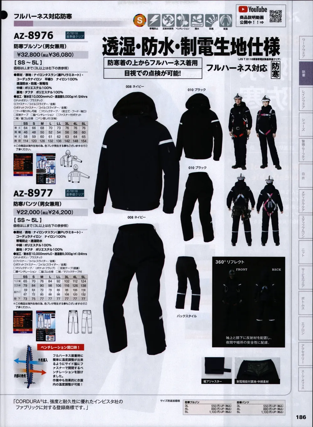 ユニフォーム1.COM 作業服JP 男女ペア アイトス 2024 秋冬 防寒ジャケット（ブルゾン・ジャンパー） アイトス 防寒ブルゾン AZ-8976