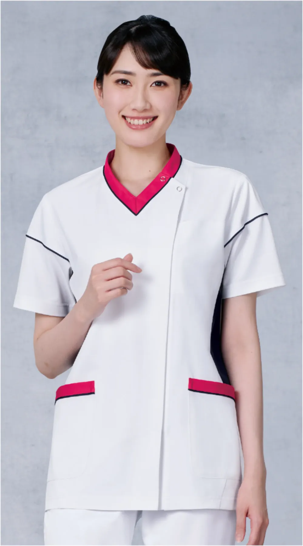 スクラブジャケット 半袖（男女兼用） KAZEN 034-23 白衣・診察衣・ナース服・介護服の専門店