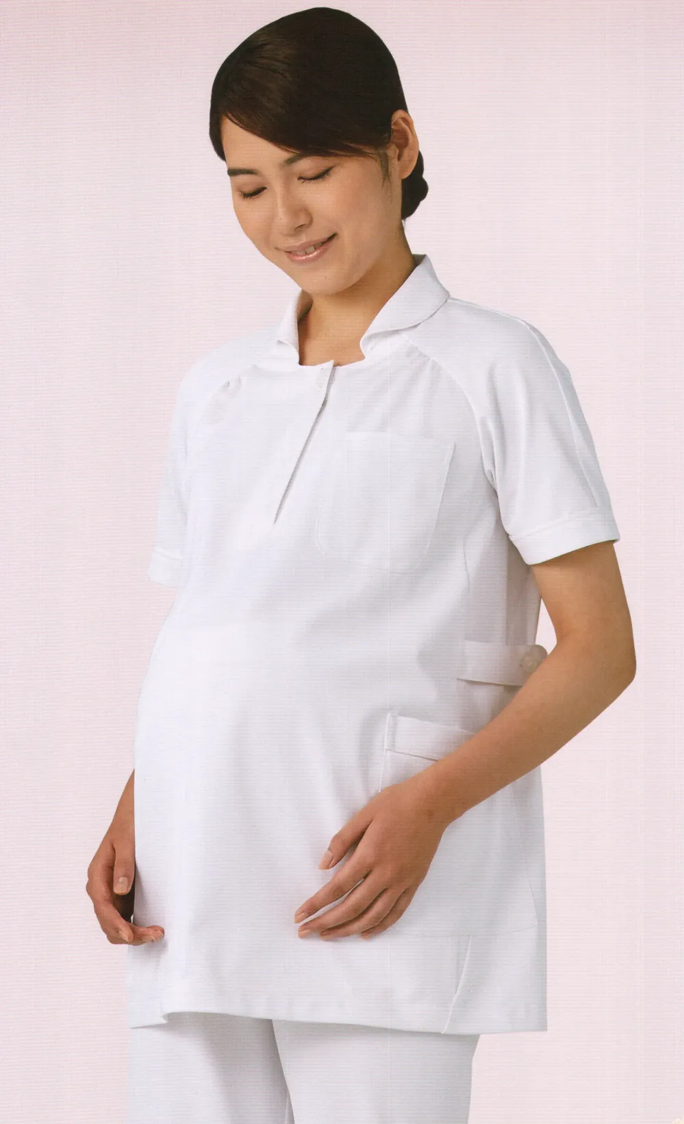 マタニティジャケット半袖 KAZEN 177-20 白衣・診察衣・ナース服・介護服の専門店 医療白衣com