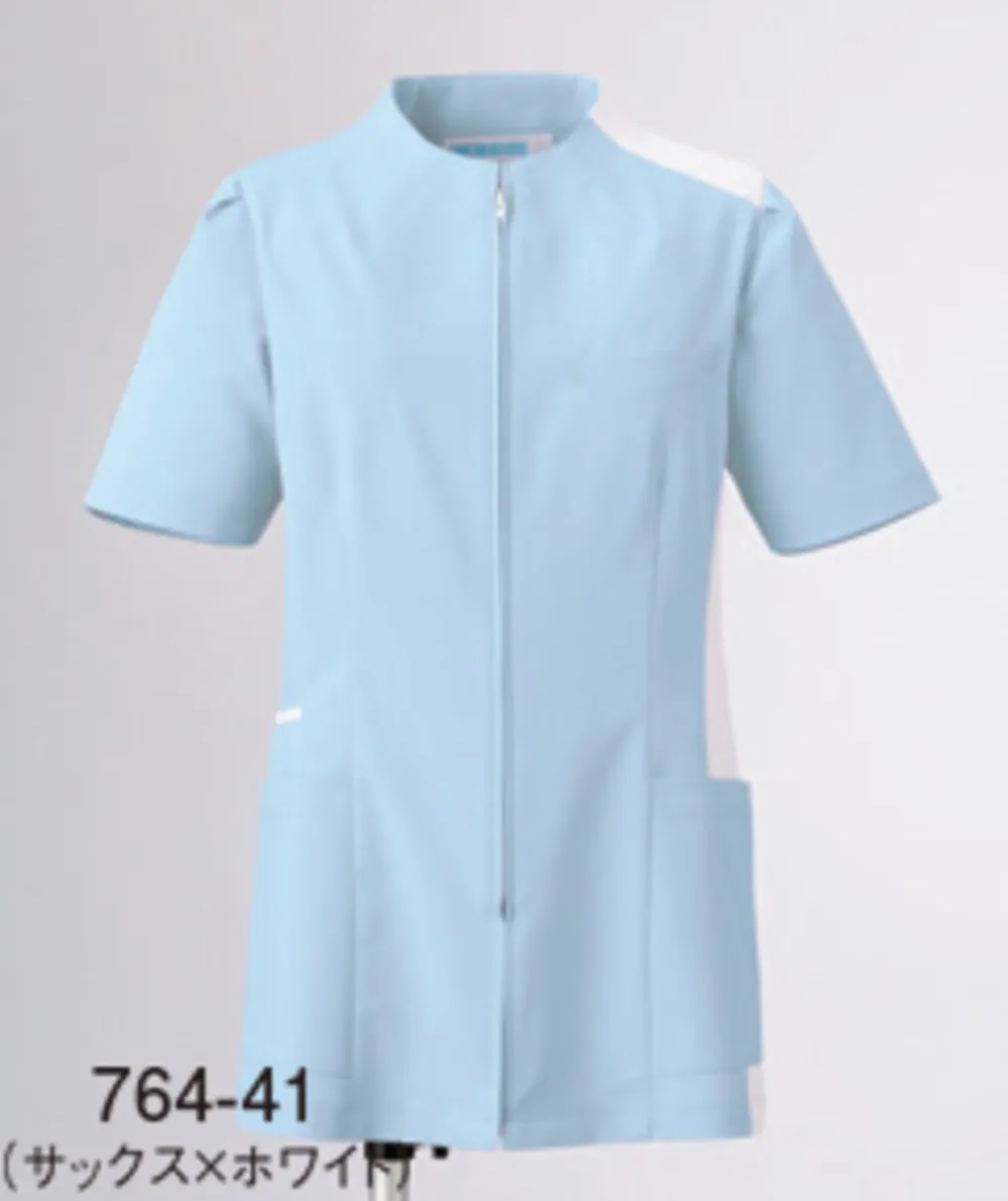 レディースジャケット半袖 KAZEN 764-41 白衣・診察衣・ナース服・介護服の専門店