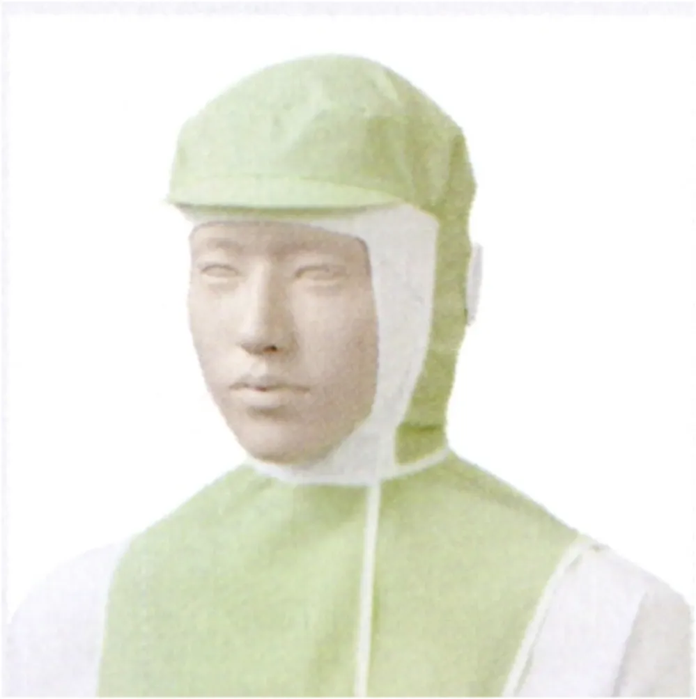 フード帽子（ケープ付）（1枚入） KAZEN KZN481-12 食品工場用白衣・給食衣・クリーンルーム用ユニフォーム・厨房用白衣の専門店