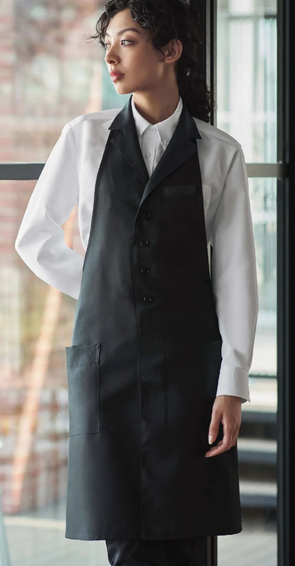 ベストエプロン KAZEN KZN495-15 カフェ・レストラン・ホテル・理容・美容・サロン用ユニフォームの専門店