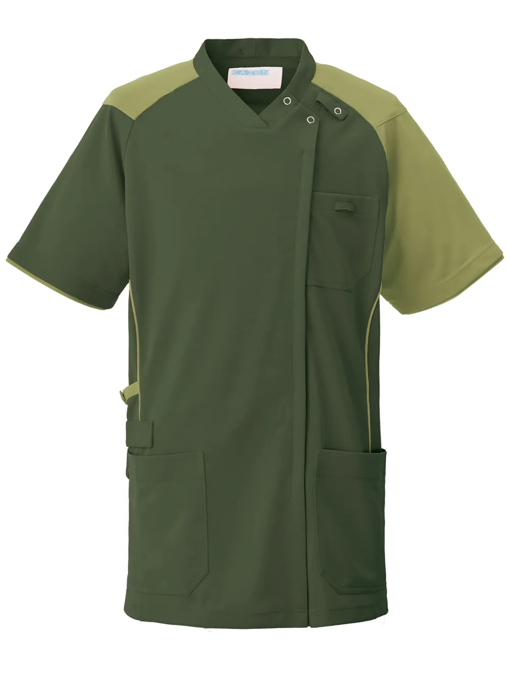 スクラブジャケット半袖（男女兼用） KAZEN KZN713-22 白衣・診察衣・ナース服・介護服の専門店